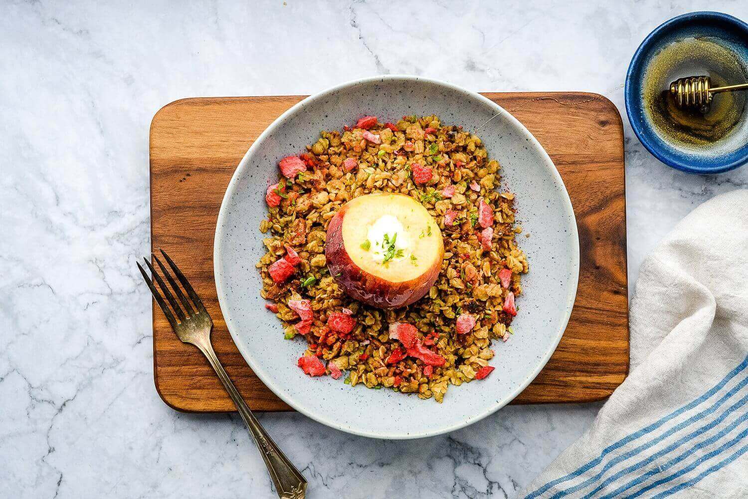 Scrambled Oats Greek Momo | U.S. Dairy