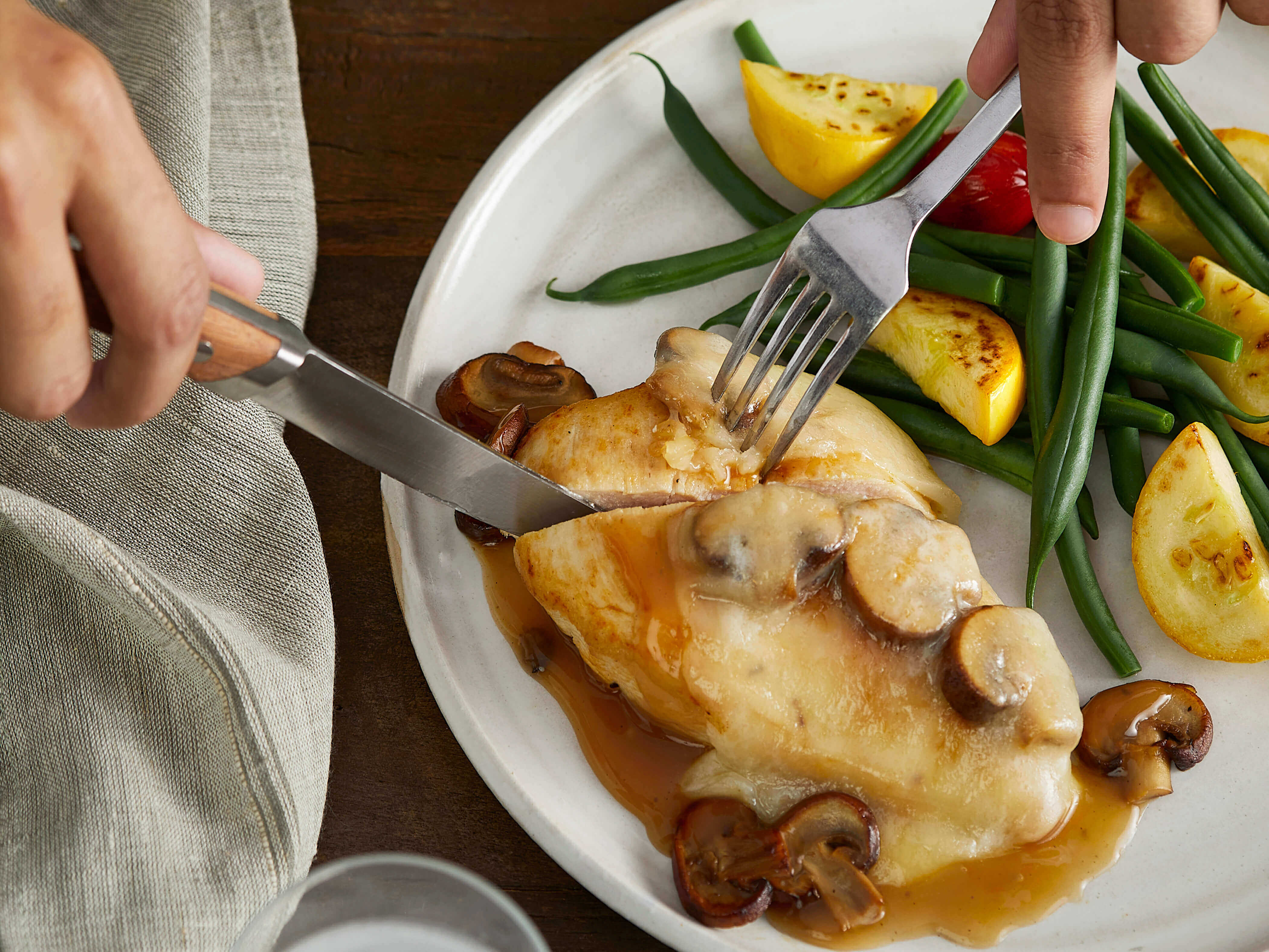 Provolone Chicken with Mushroom Gravy | U.S. Dairy