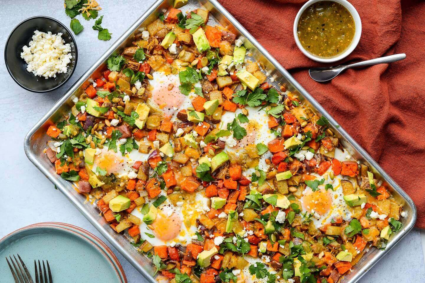 Sheet Pan Roasted Veggies Breakfast Hash Recipe | U.S. Dairy